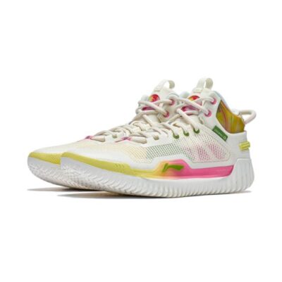 Li-Ning BadFive 3 “Off white” Gold Pink Premium Boom Basketball Shoes ...