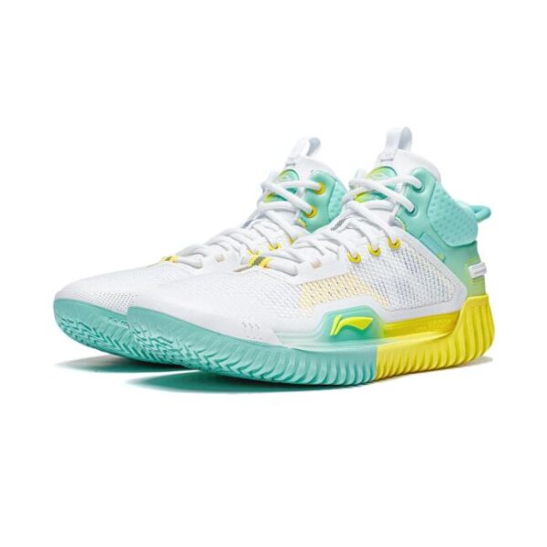 Li-Ning BadFive 3 "Standard White Ice Green" Premium Boom Basketball ...