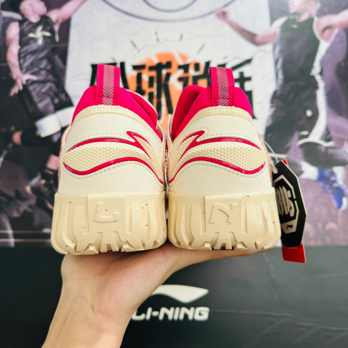 Li-Ning BadFive 3 “Long Nian” Low Basketball Shoes Beige White/Pink ...