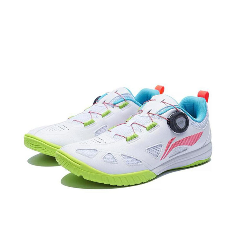 Li-Ning Wang Chuqin MAGE ESS Traceless PE table tennis shoes for Men and Wommen in white red ...