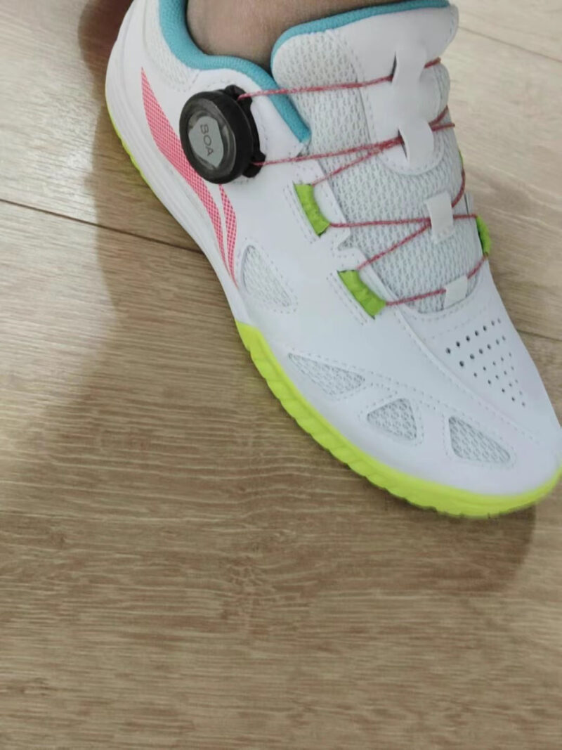 Li-Ning Wang Chuqin MAGE ESS Traceless PE table tennis shoes for Men and Wommen in white red ...