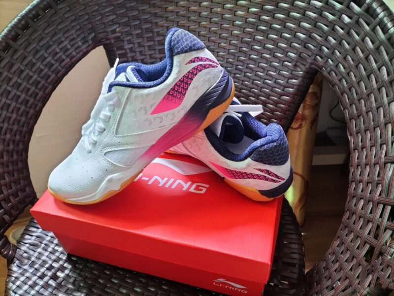 Li-Ning Lin Gaoyuan PE table tennis shoes for Men and Wommen White Blue ...