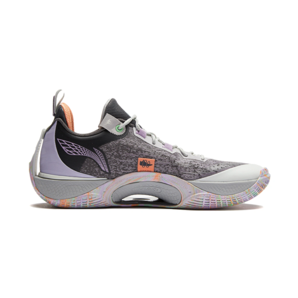 LiNing Way of Wade Shadow 5V2 LOW Grey Purple Basketball outdoor shoes ...