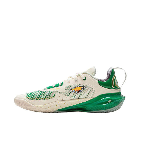 LiNing Speed 11 Low Beige/green Double Boom Basketball Shoes – LiNing ...