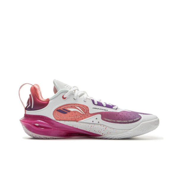 LiNing Speed 11 Low Purple Pink White Double Boom Basketball Shoes ...