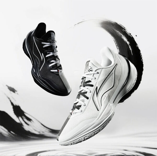 LiNing Liren 5 V2 Low “Black and White” Mismatched Basketball Shoes ...